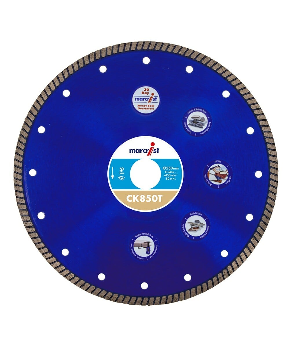 Marcrist CK850T 250mm Wet/Dry Diamond Cutting Blade | Topps Tiles