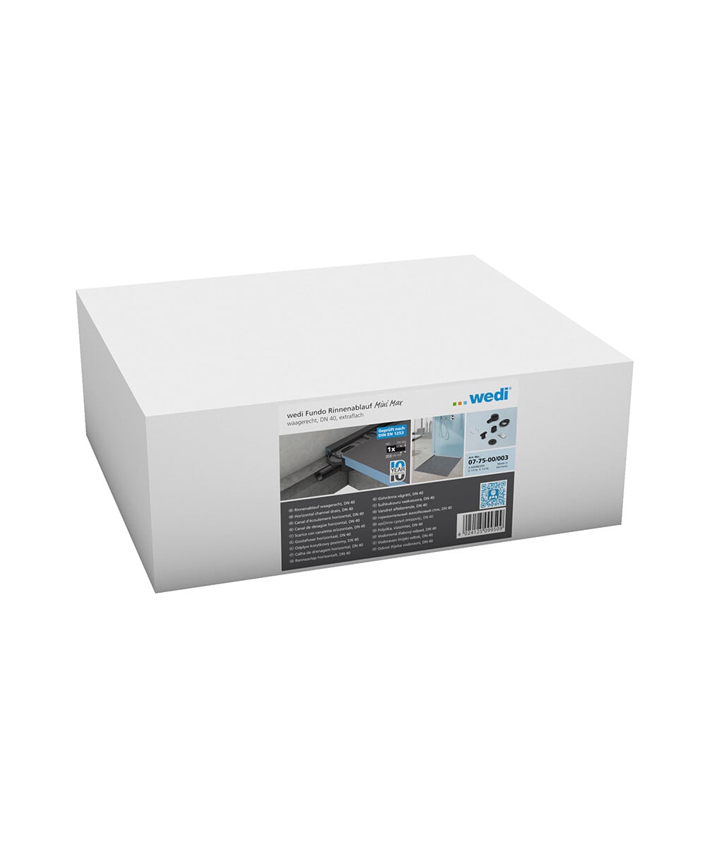 Wedi Fundo Channel Drain DN40 Mini Max | Topps Tiles