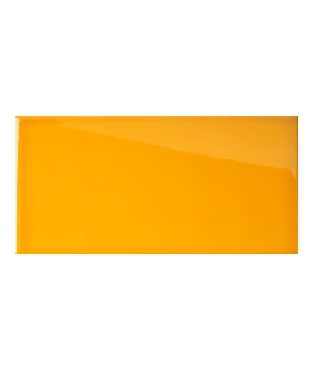 Matrix® Mustard Gloss Tile (9.8cm x 19.8cm) | Topps Tiles