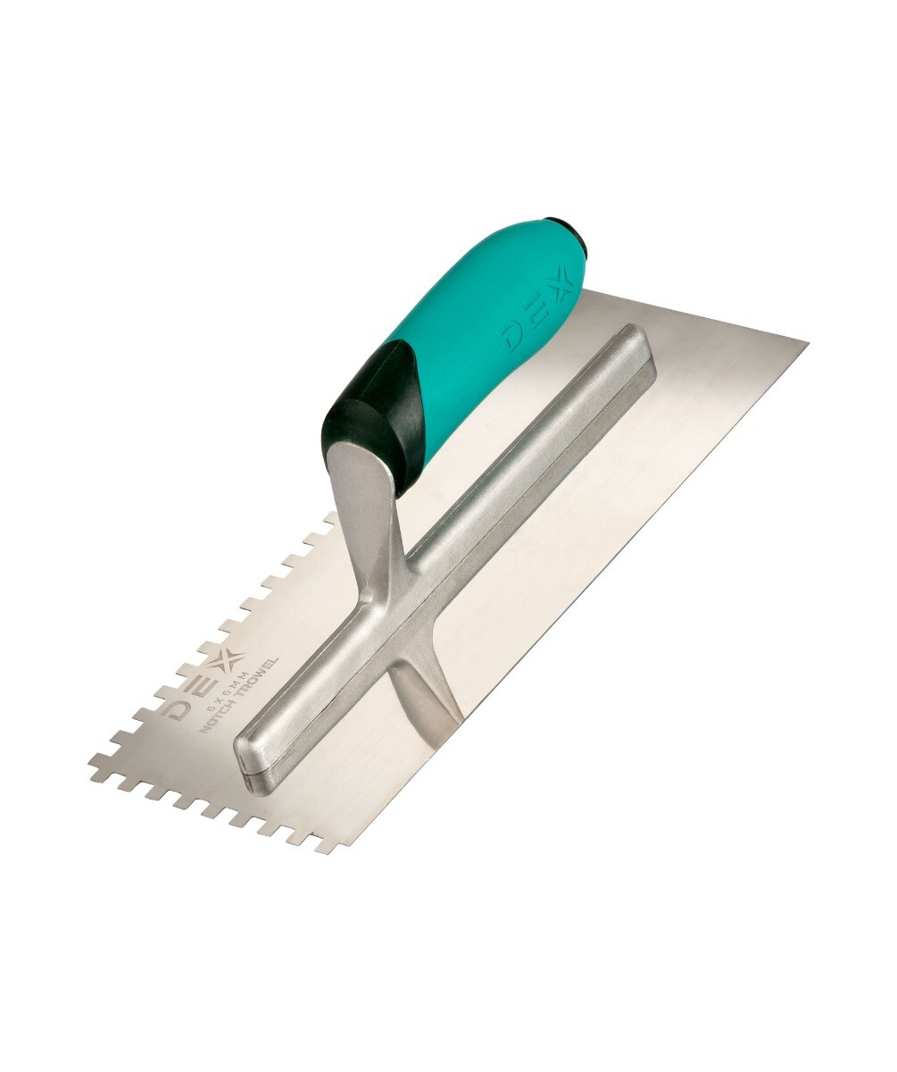 DEX Stainless Steel 6x6mm Notch Trowel | Topps Tiles