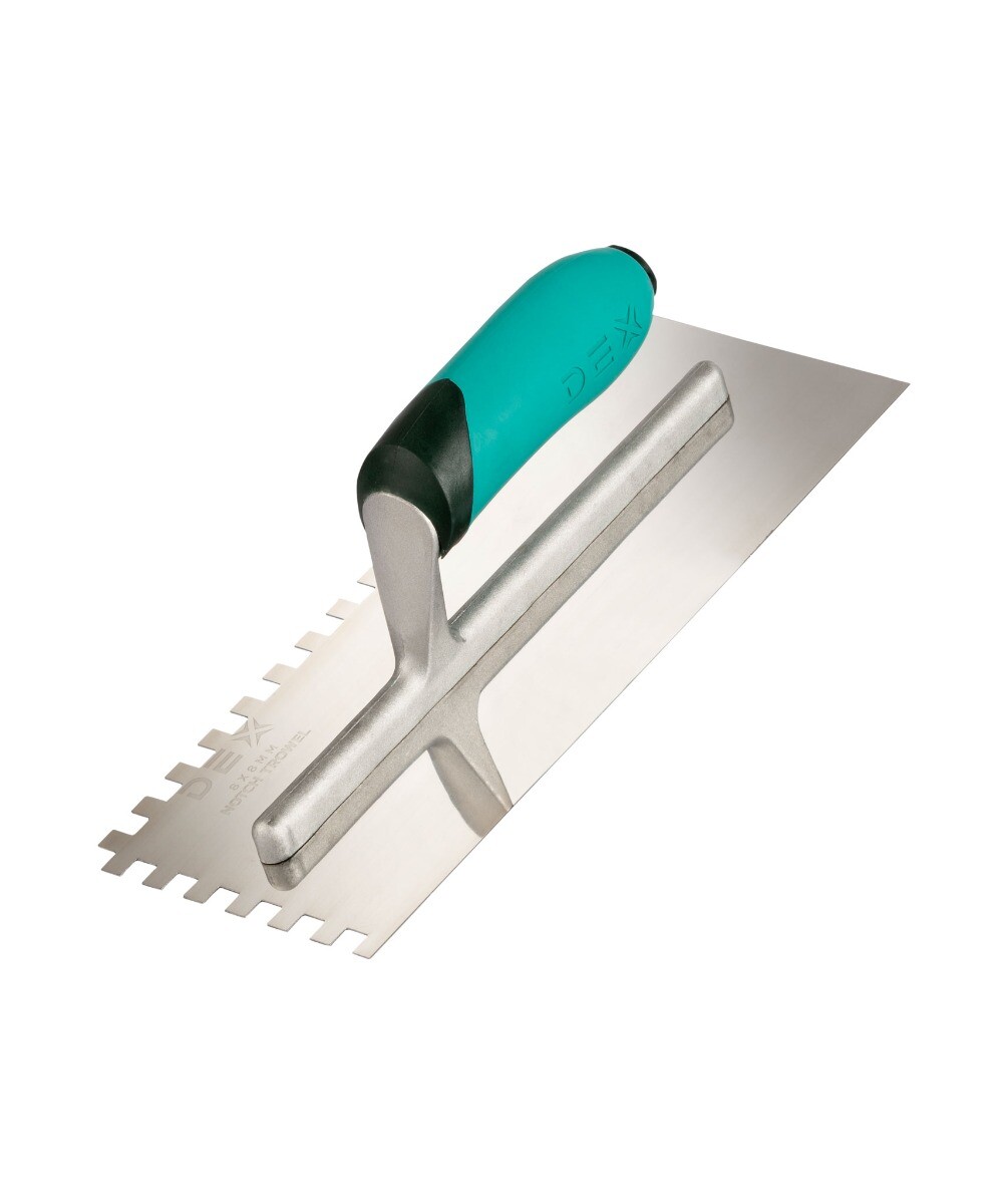 DEX Stainless Steel 8x8mm Notch Trowel | Topps Tiles