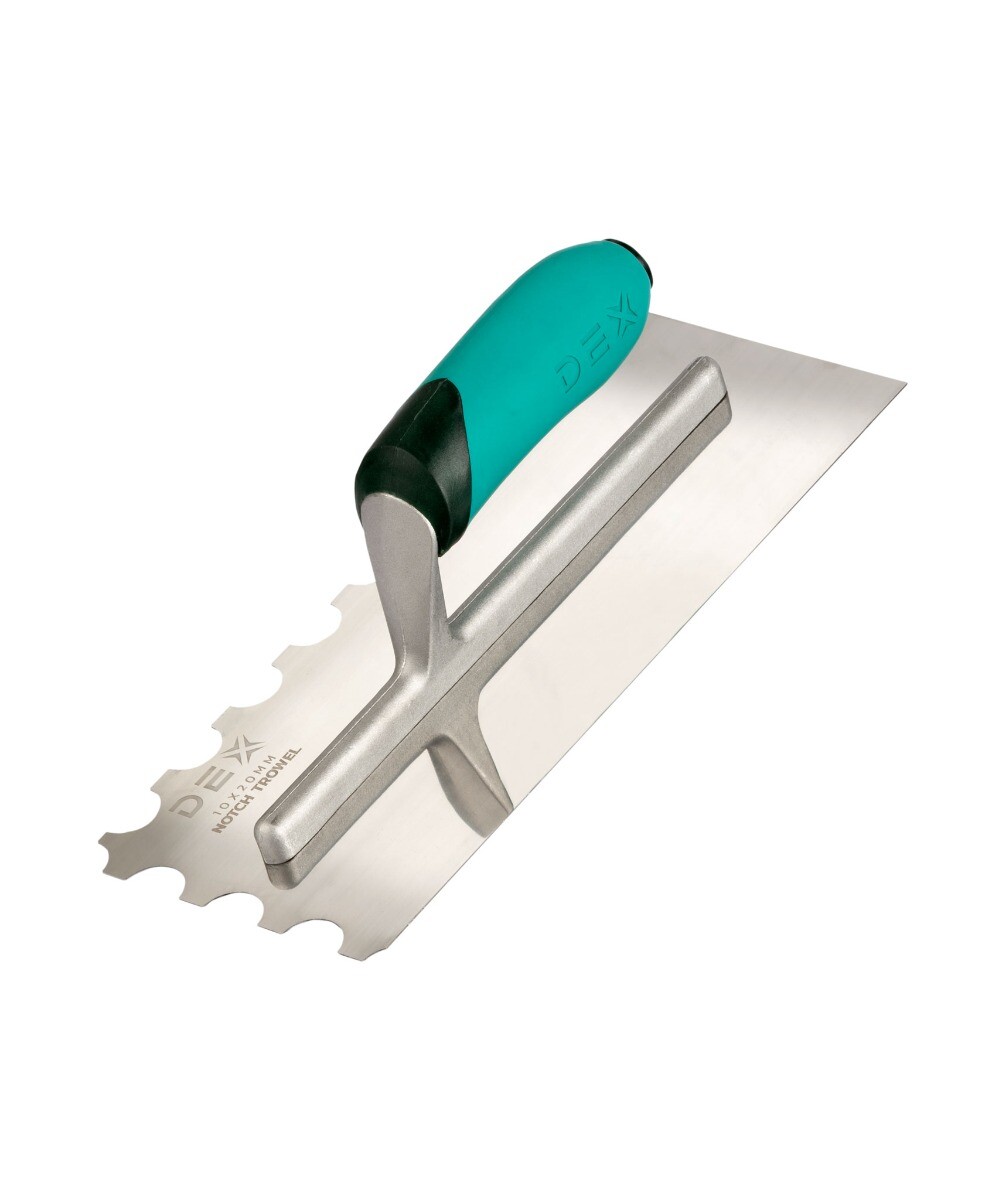 DEX Stainless Steel 10x20mm Notch Trowel | Topps Tiles