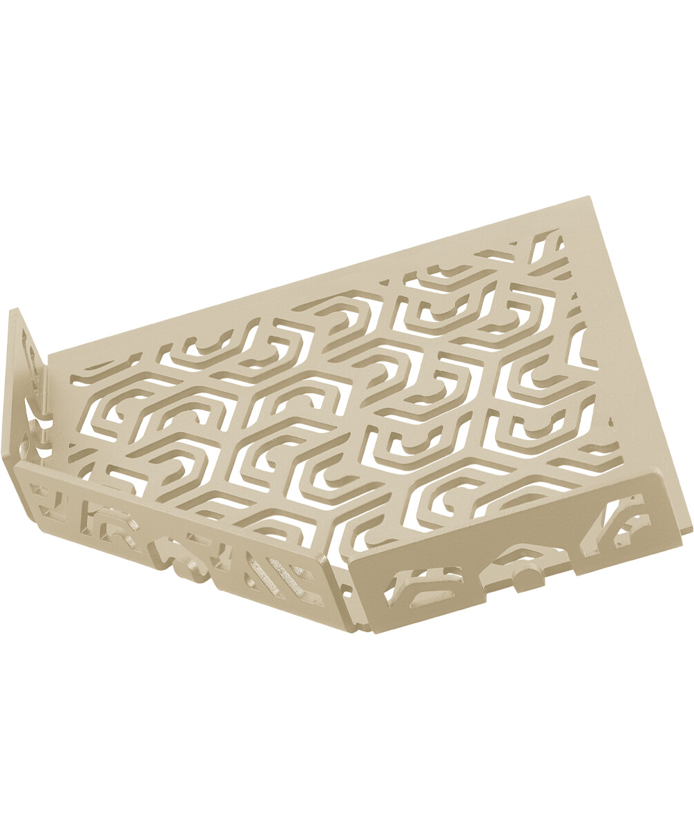 Dural Pentagonal Patterned Corner Shelf with Railing and Hanger Sand ...