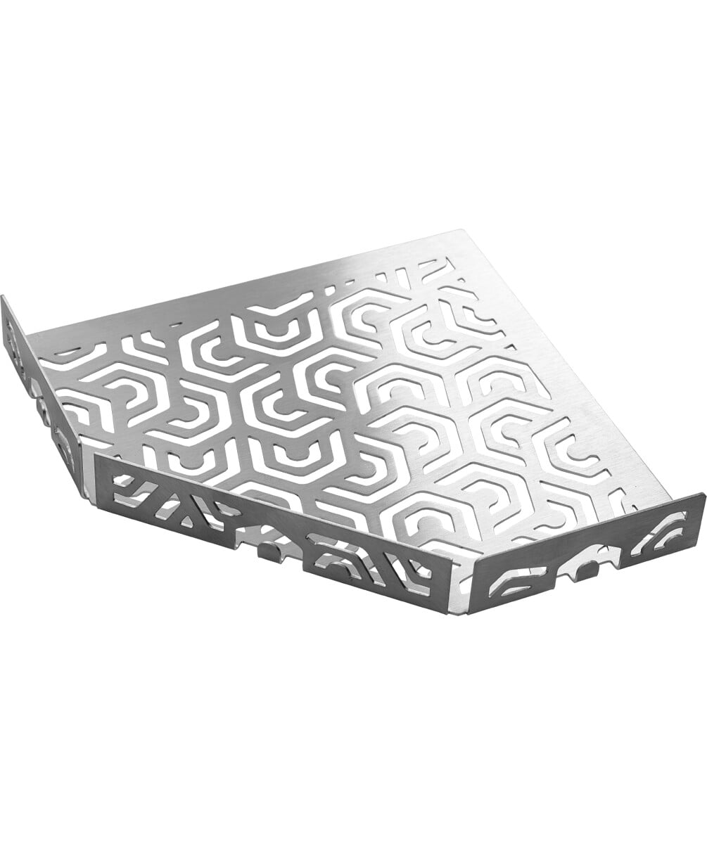 Dural Pentagonal Patterned Corner Shelf with Railing and Hanger ...