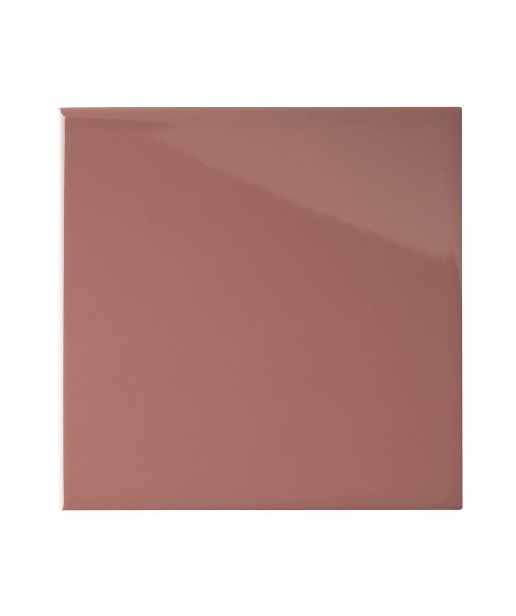 Matrix® Quartz Pink Gloss Tile (14.8cm x 14.8cm) | Topps Tiles