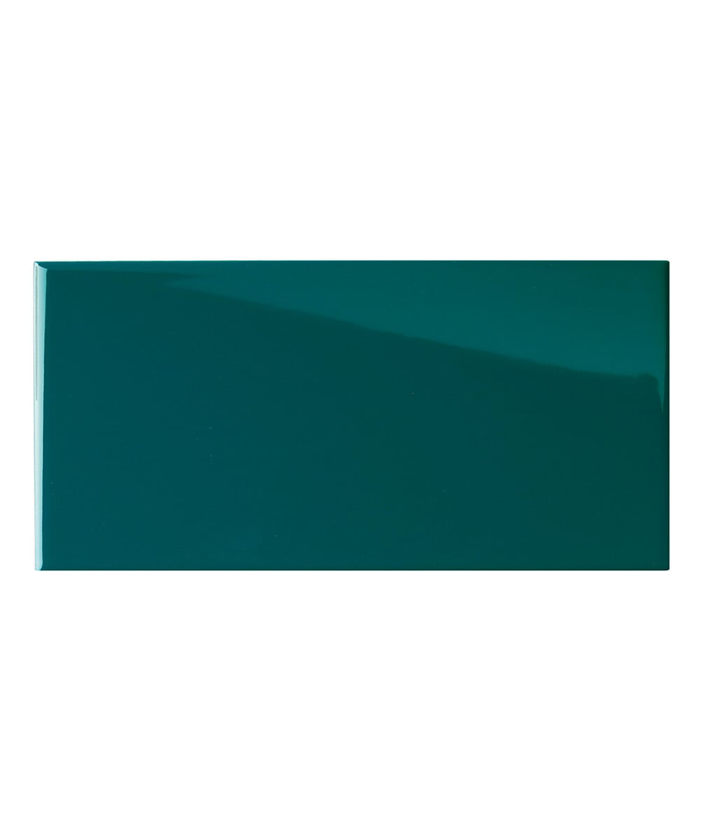 Matrix® Ocean Teal Gloss Tile (9.8cm x 19.8cm) | Topps Tiles