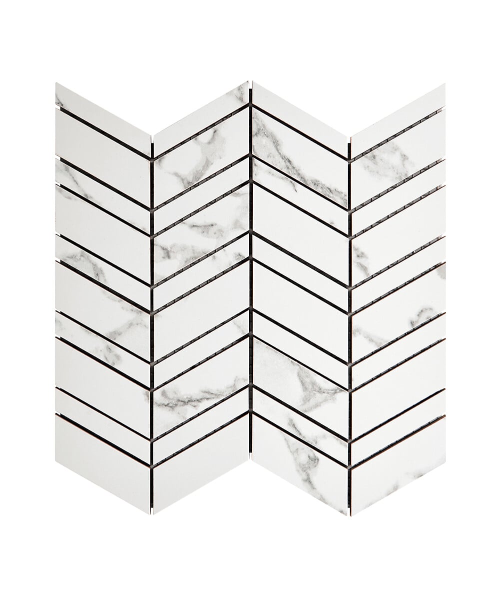 Torrano™ Calacatta Chevron Mosaic Tile | Topps Tiles
