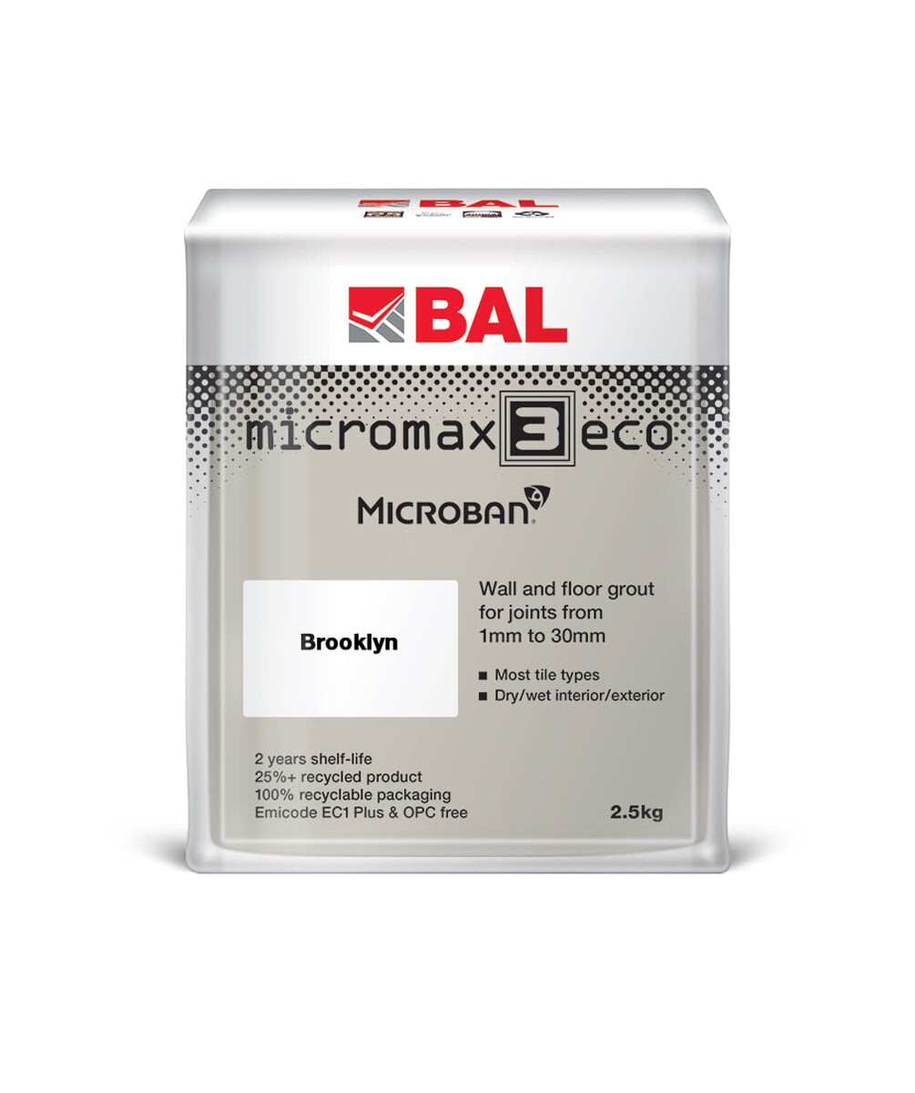 BAL Micromax3 Eco Grout Brooklyn 2.5kg | Topps Tiles
