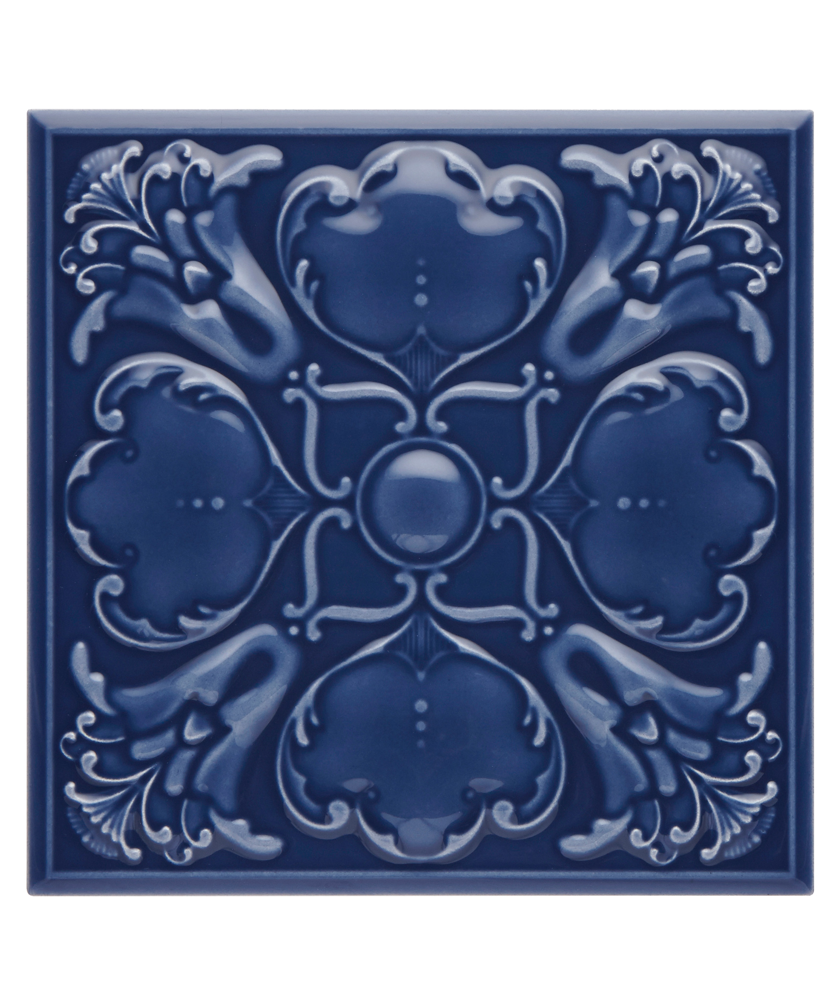 Minton Hollins Roker Scuba Blue Decor Tile | Topps Tiles