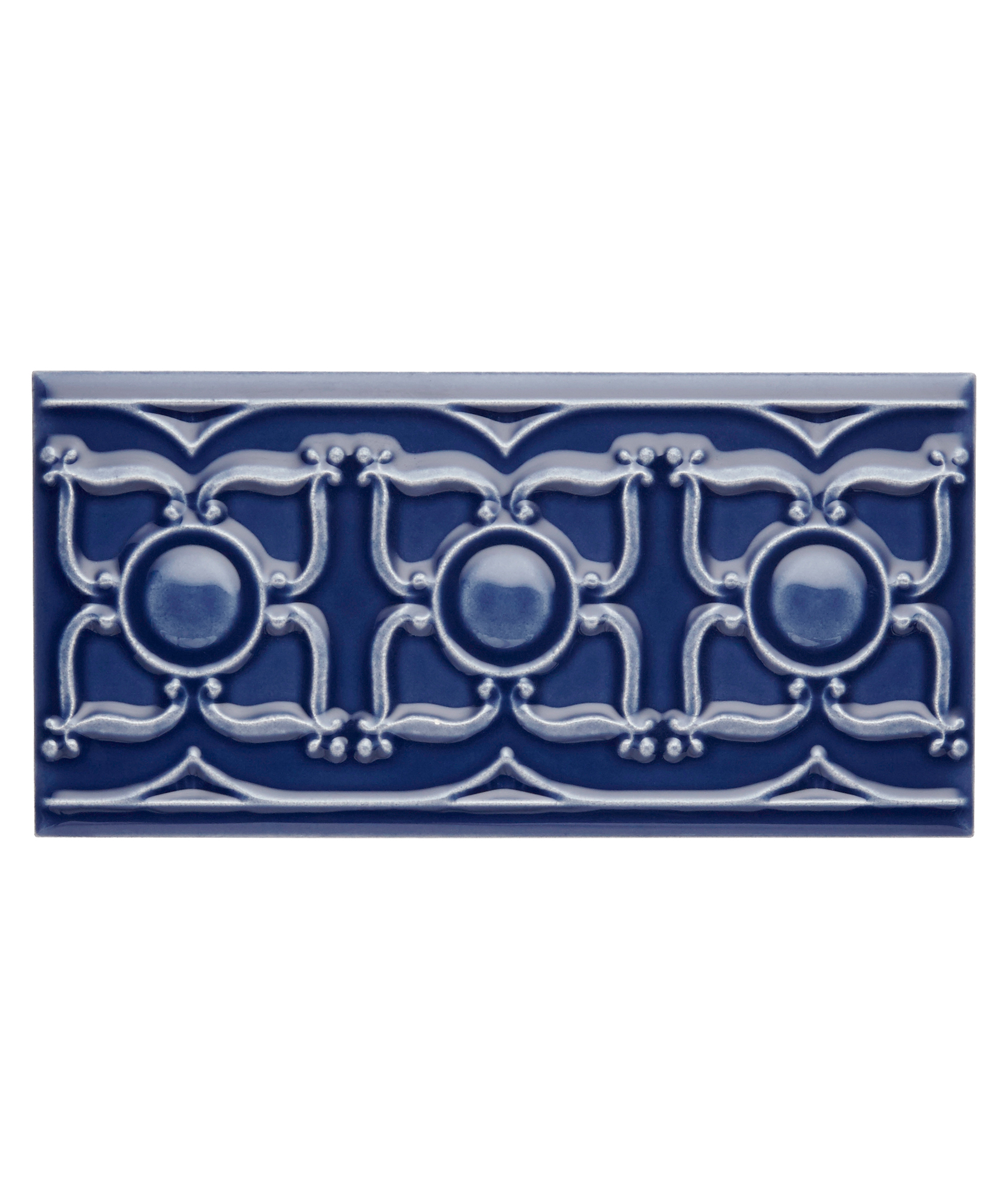Minton Hollins Roker Scuba Blue Border Tile | Topps Tiles