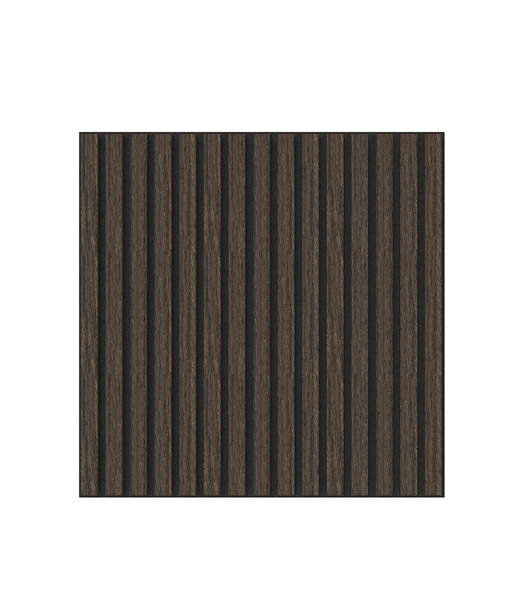 Dark Oak Acoustic Wood Wall Panel (60cm x 60cm) Pack of 2 | Topps Tiles