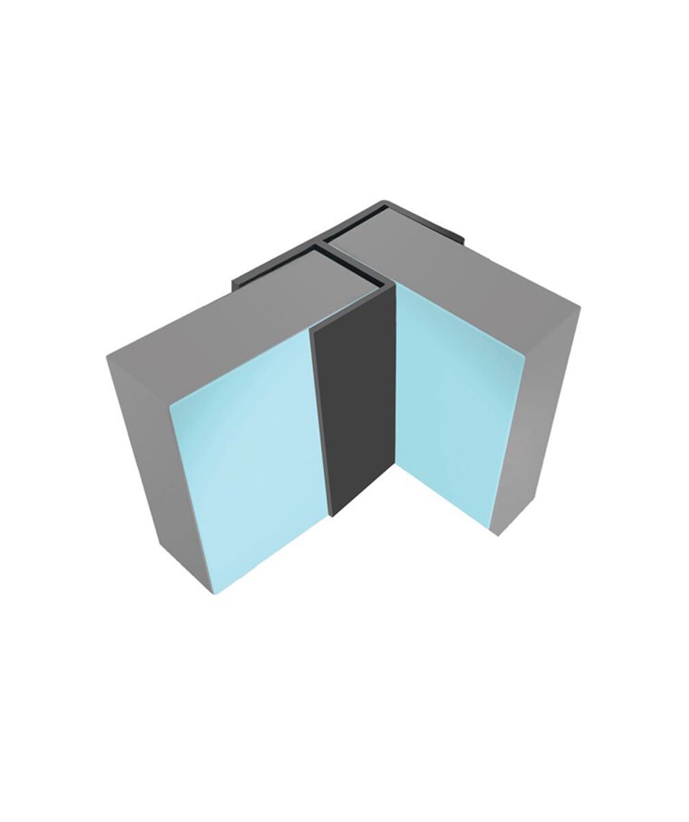 Multipanel Flush Corner Profile Brushed Brass 2.45m | Topps Tiles