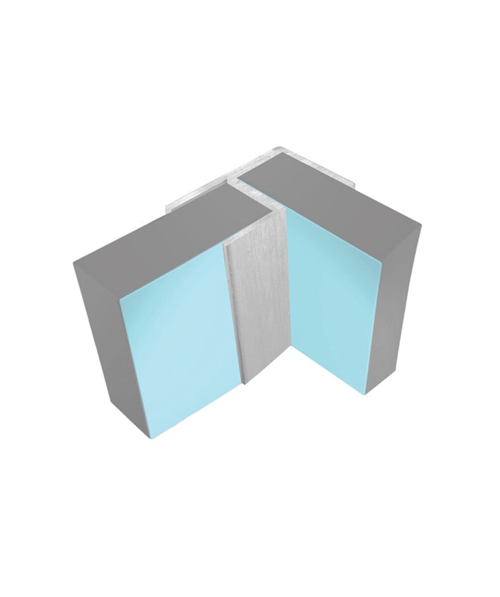 Multipanel Flush Corner Profile Satin 2.45m | Topps Tiles