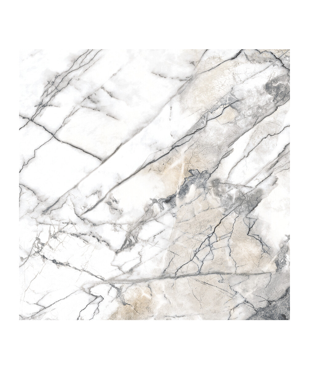 Grande Marble Premiere White Porcelain Panel (100cm x 100cm) | Topps Tiles