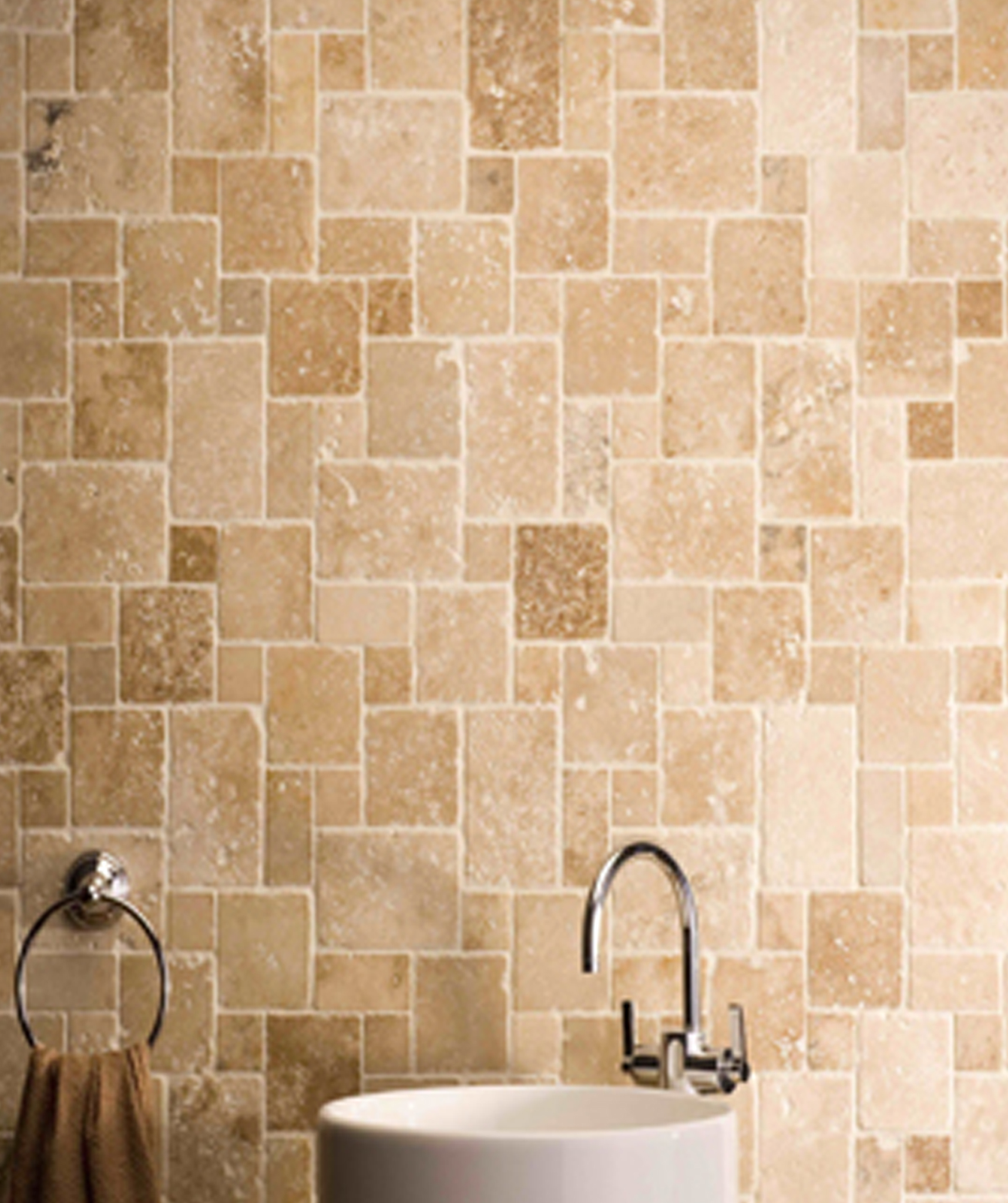 Travertine Modular Unfill Tumbled Tile | Topps Tiles