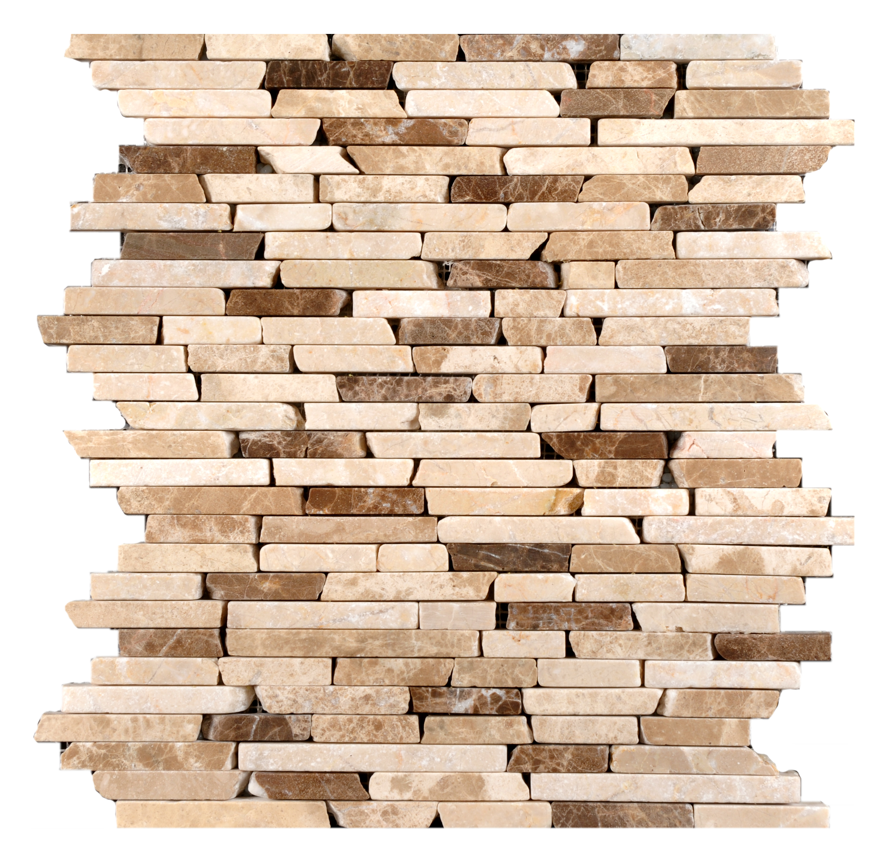 Tumbled Marble Beige Random Mosaic Tile | Topps Tiles