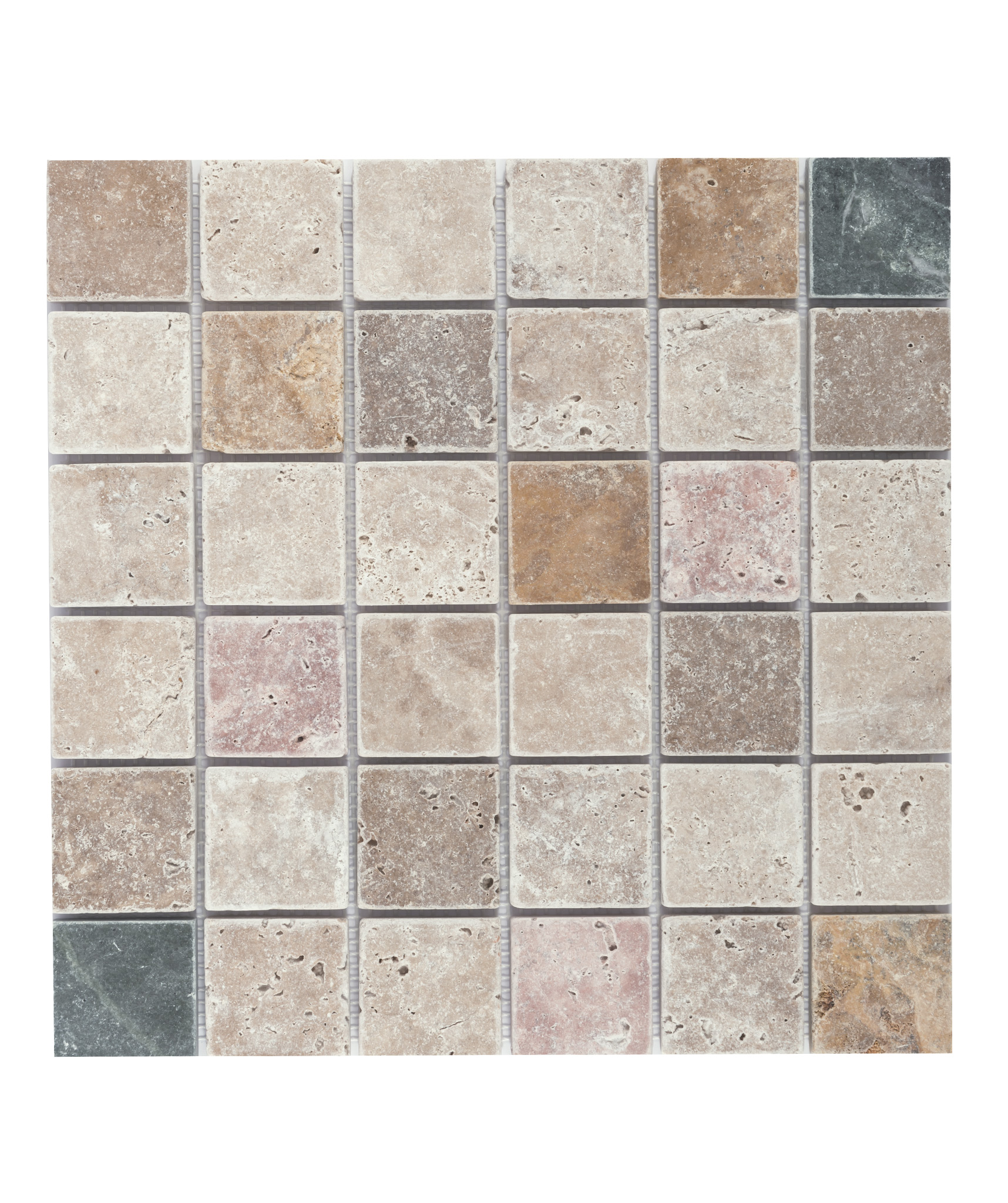 NSM Travertine / Marble Tumbled Mosaic Tile | Topps Tiles