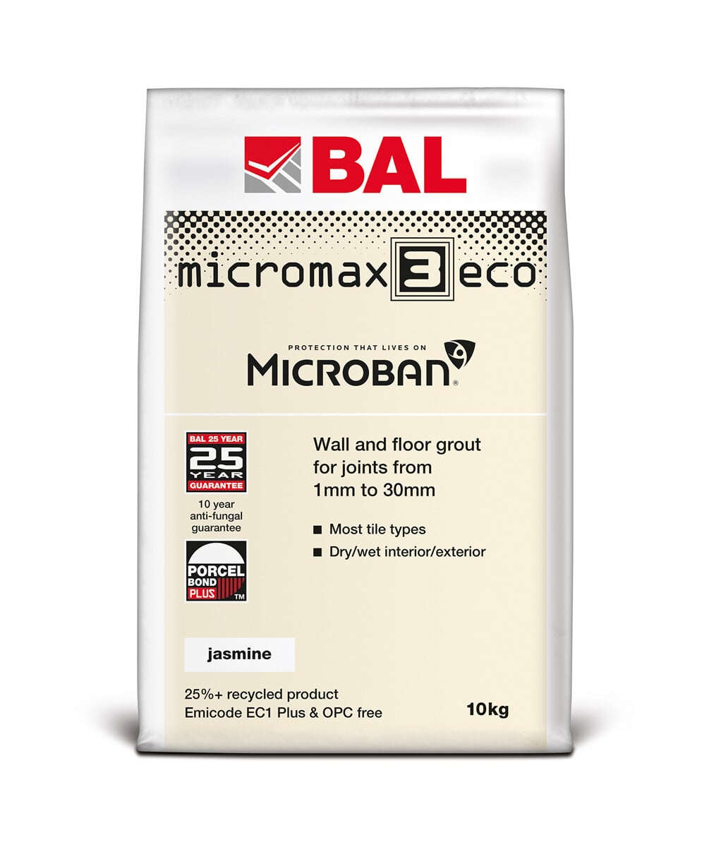 BAL Micromax3 Eco Grout Jasmine 10kg | Topps Tiles