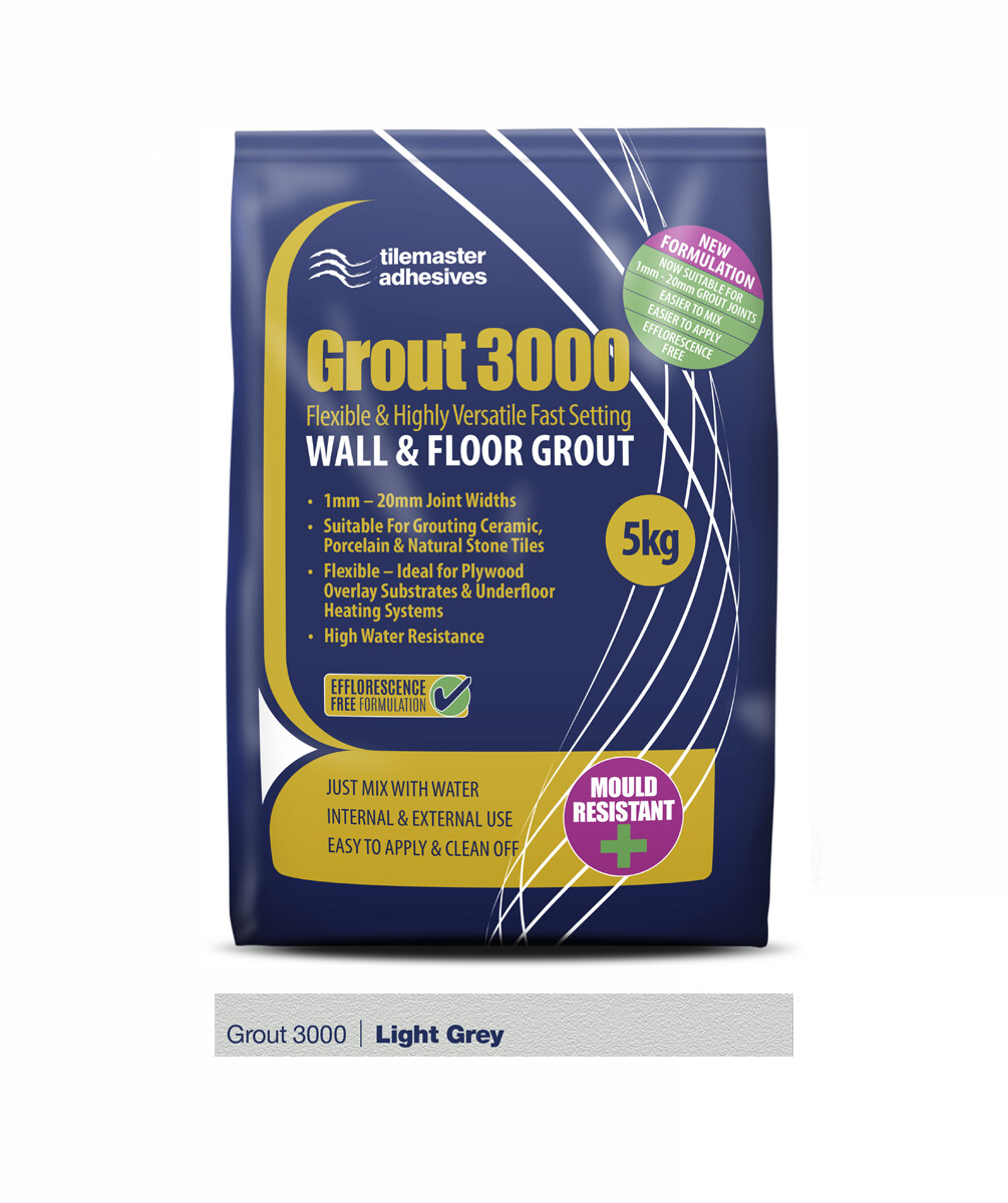 Grout 3000 Light Grey 5kg | Topps Tiles