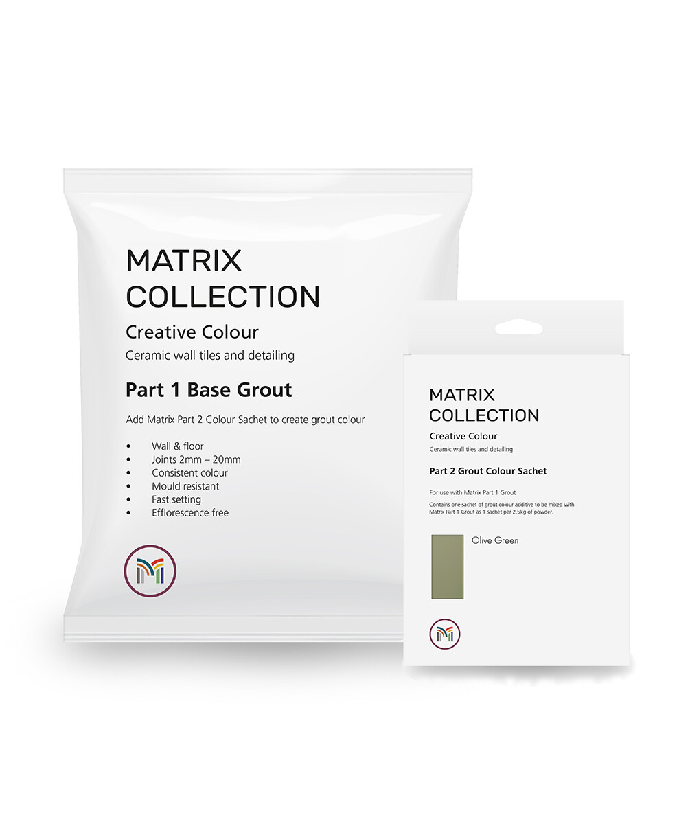 Matrix® Grout Olive Green 2.5kg | Topps Tiles