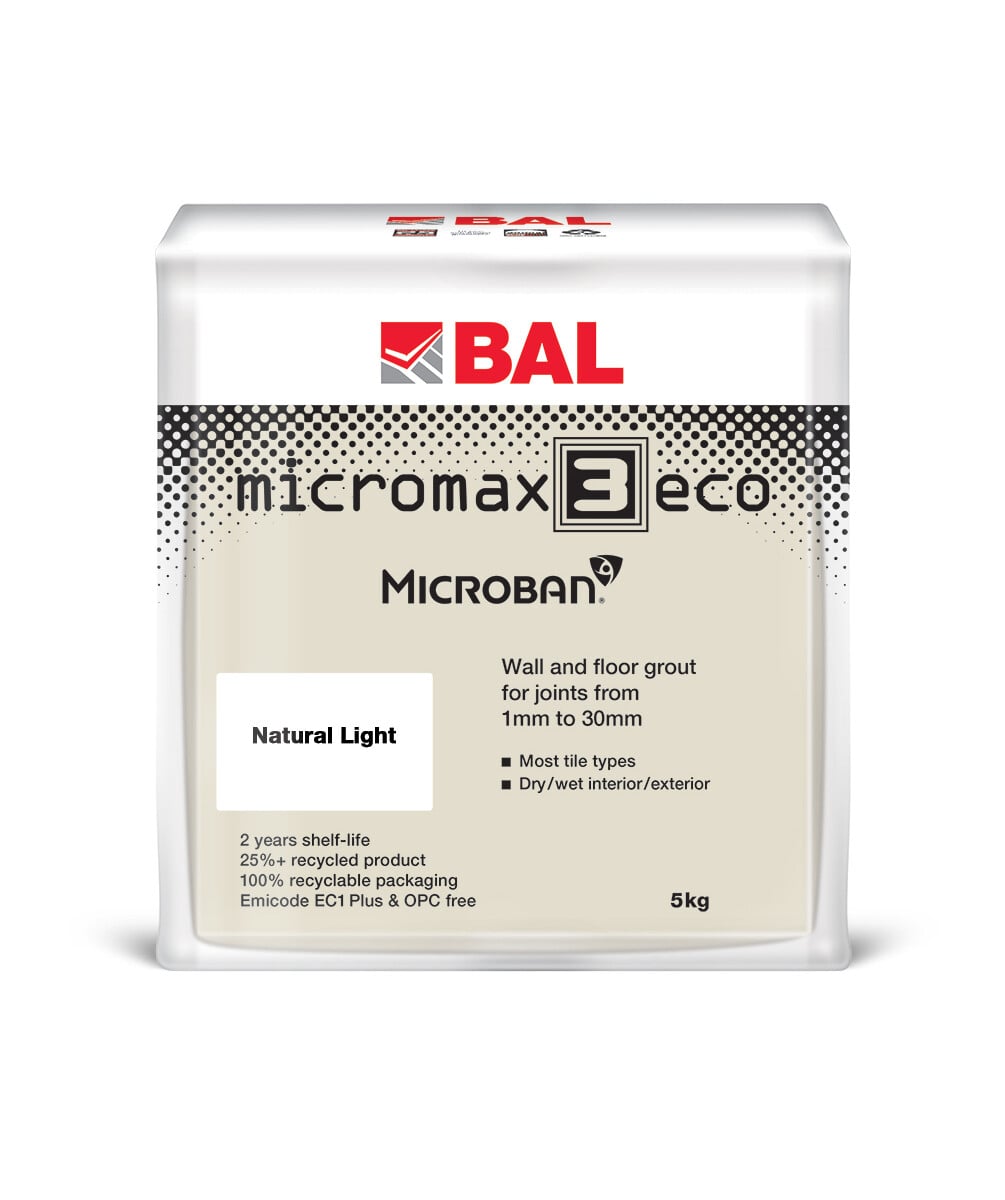 BAL Micromax3 Eco Grout Colour Editions Natural Light 5kg | Topps Tiles