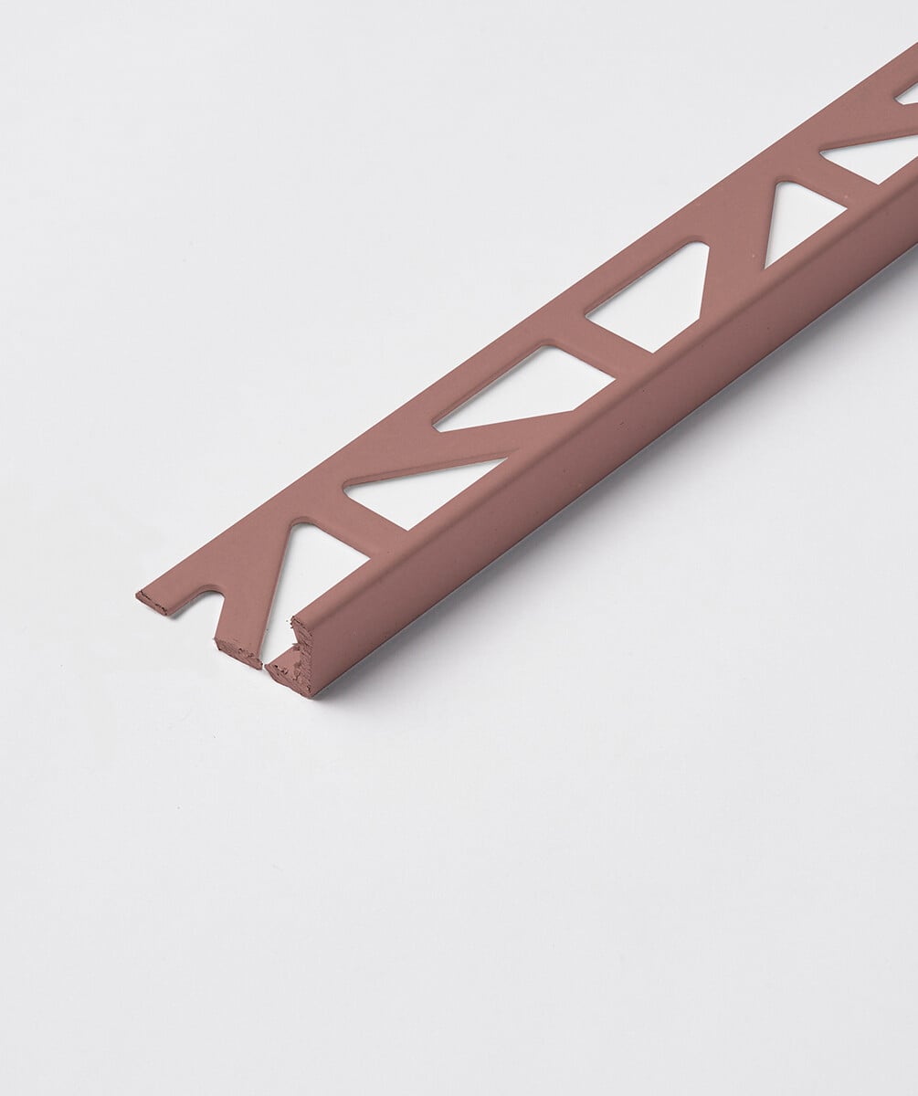 Matrix® Quartz Pink Straight Edge 8mm Trim | Topps Tiles