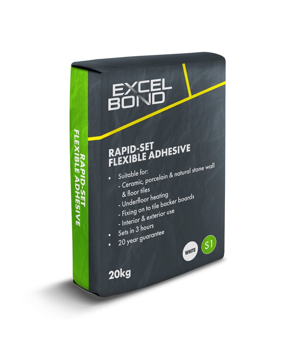 Excel Bond Rapidset Flexible White S1 Adhesive 20kg | Topps Tiles