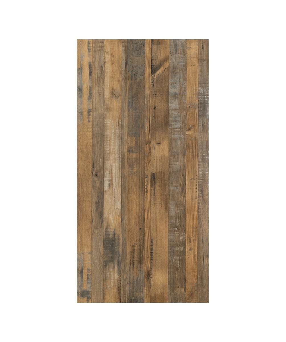 Salvaged Plank Elm Wood Effect Laminate Hydrolock Wall Panel (240cm x ...